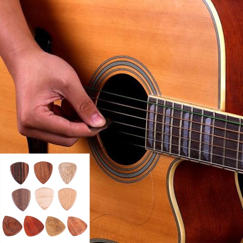 Wood Guitar Plectrum Picks for Electric Acoustic G... – Grandado