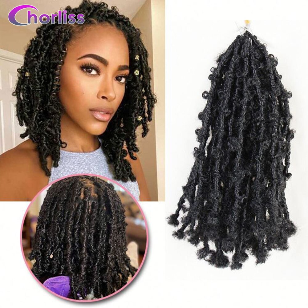 Synthetic Distressed Butterfly Locs Crochet Braids... – Grandado