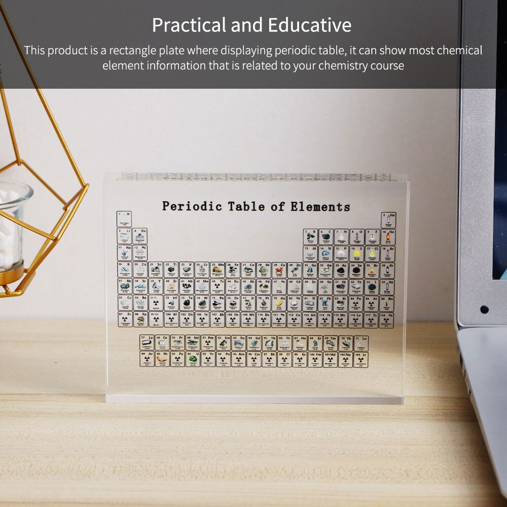 Elements Acrylic Periodic Table Display Kids Teach... – Grandado