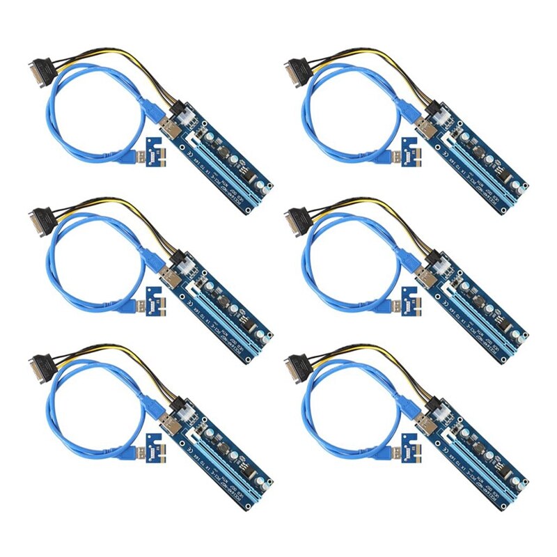 PCIE Riser 1X to 16X Powered Riser Adapter Card ,6... – Grandado