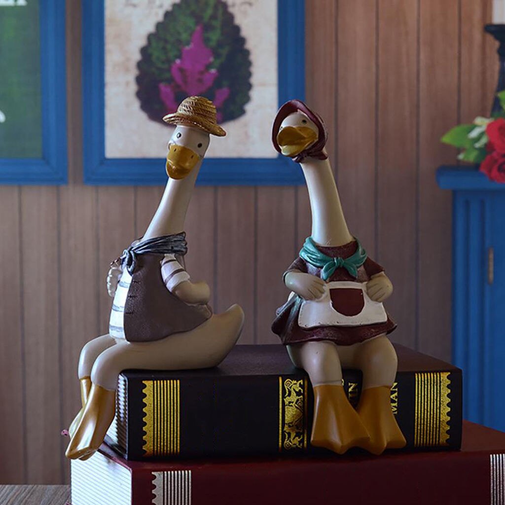 Eend Standbeeld Dier Sculptuur Decoratie Voor Thui... – Vicedeal