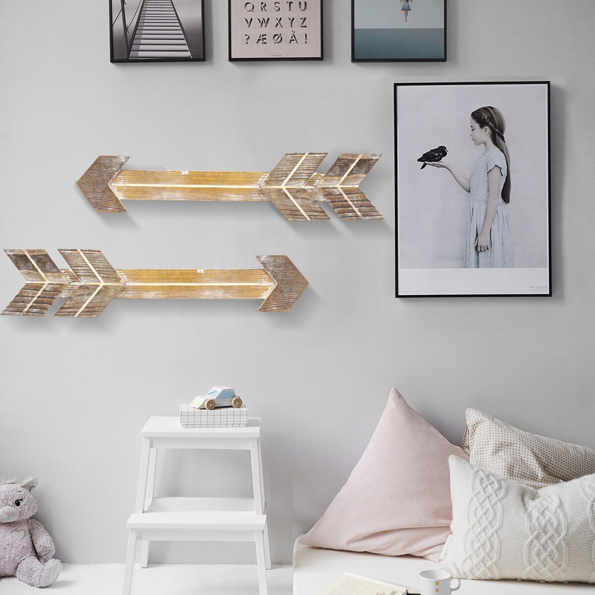 Rustic Wood Art Arrow Crafts Give Directions Wall ... – Grandado