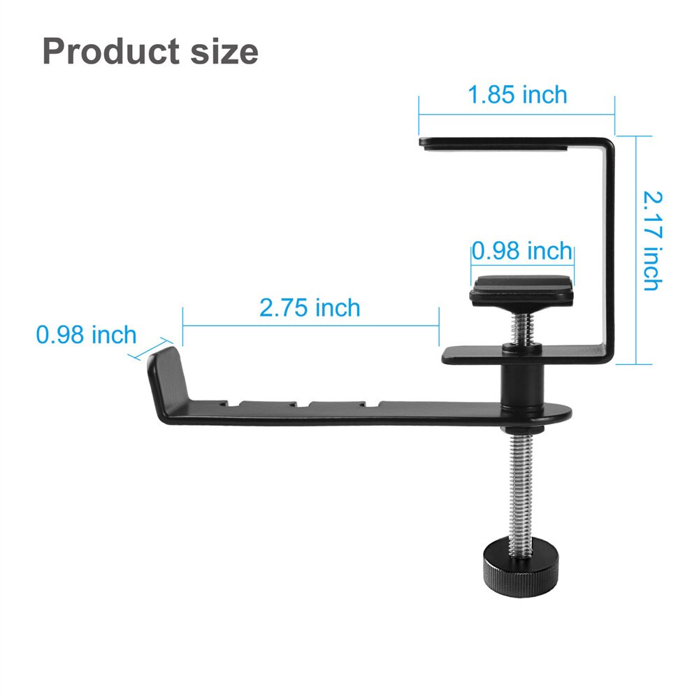 Adjustable Black metal rotate Headphone hook Earph... – Grandado