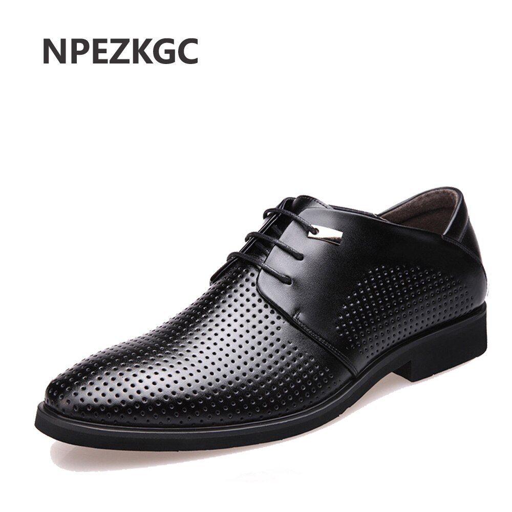 Npezkgc zomer herfst puntige herenschoenen ademend... – Grandado