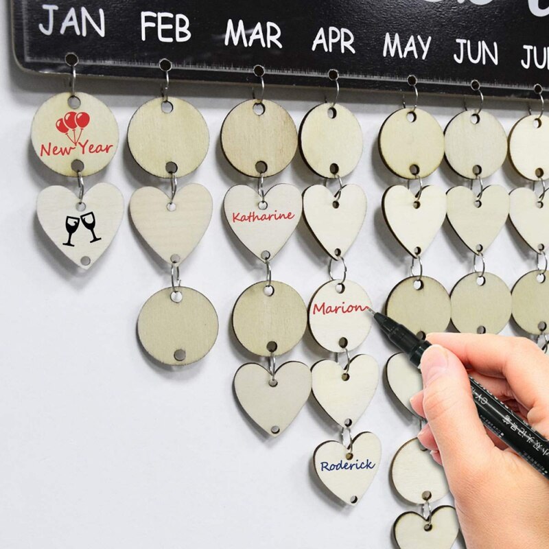 Wood Birthday Reminder Board Ply plaque Sign Famil... – Grandado