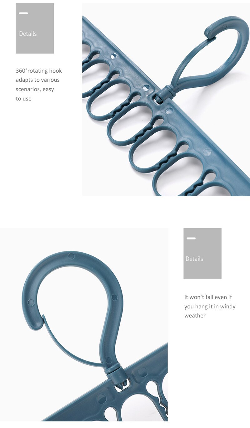 Hanger storage artifact space-saving wardrobe nine... – Vicedeal