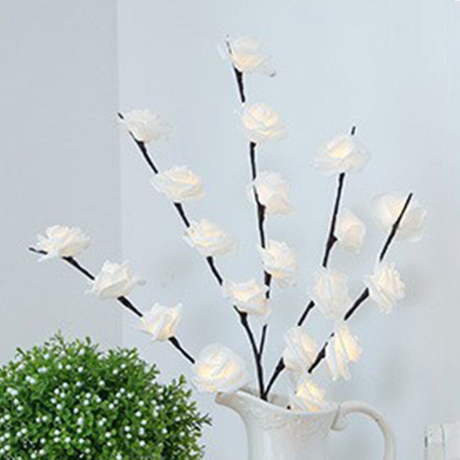 73CM LED Rose Flower Branch Light 20 Bulbs Christm... – Grandado