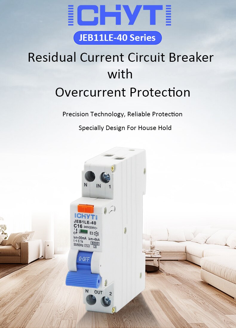 Type AC RCBO 32A 30mA 6KA 18mm 1P+N Type A Residua... – Grandado