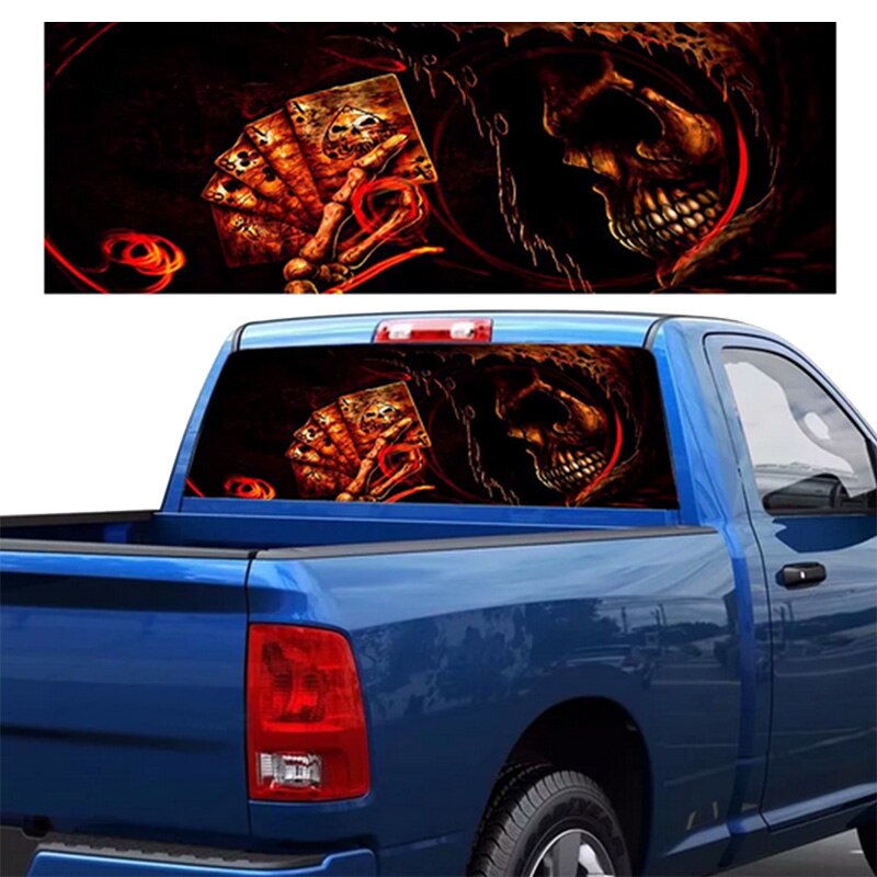 Skull Pattern for Truck Jeep Suv Pickup 3D Rear Wi... – Grandado