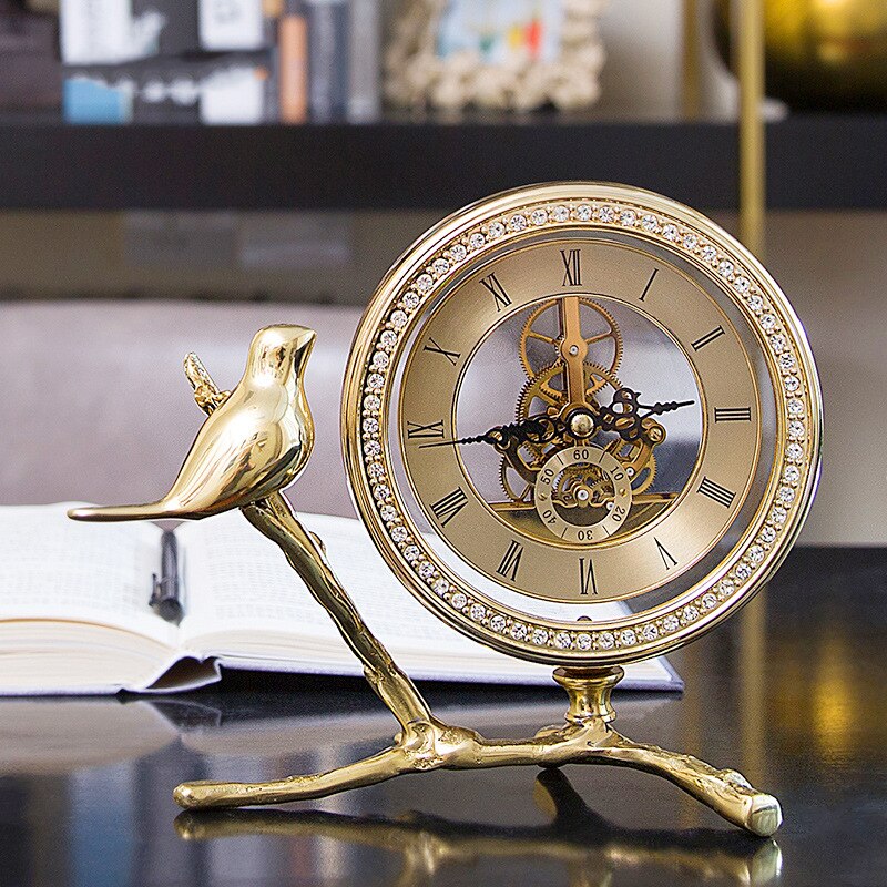 desk clock for home decoration,bird metal vintage ... – Grandado