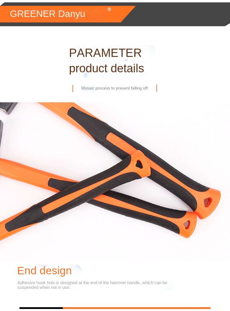 Hammer forged with fiberglass two-component handle... – Vicedeal