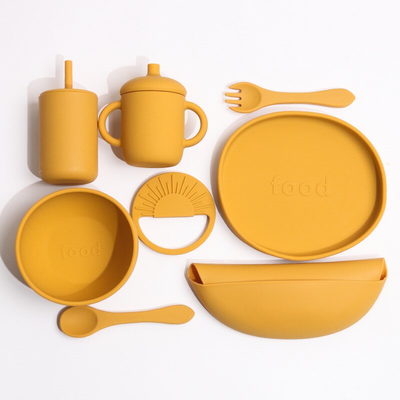 Children's Feeding Tableware Silicone Baby mea... – Grandado