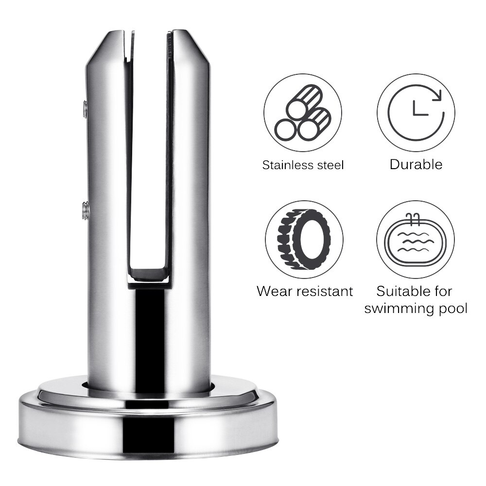 Glass Clam Fence Clamp Round Stainless Steel Clamp... – Vicedeal