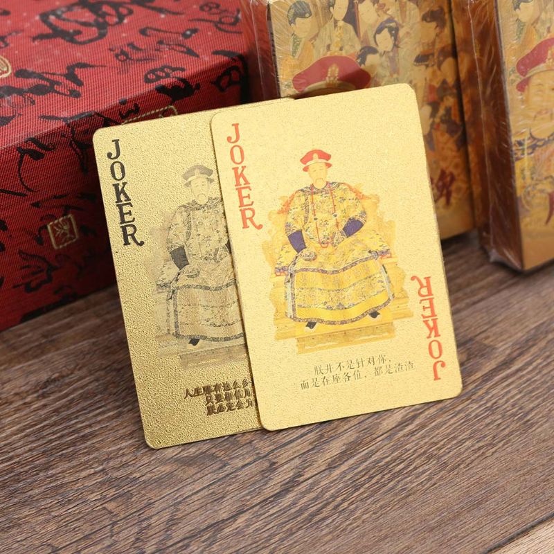 Luxury Gold Foil Poker PVC Waterproof Playing Card... – Vicedeal