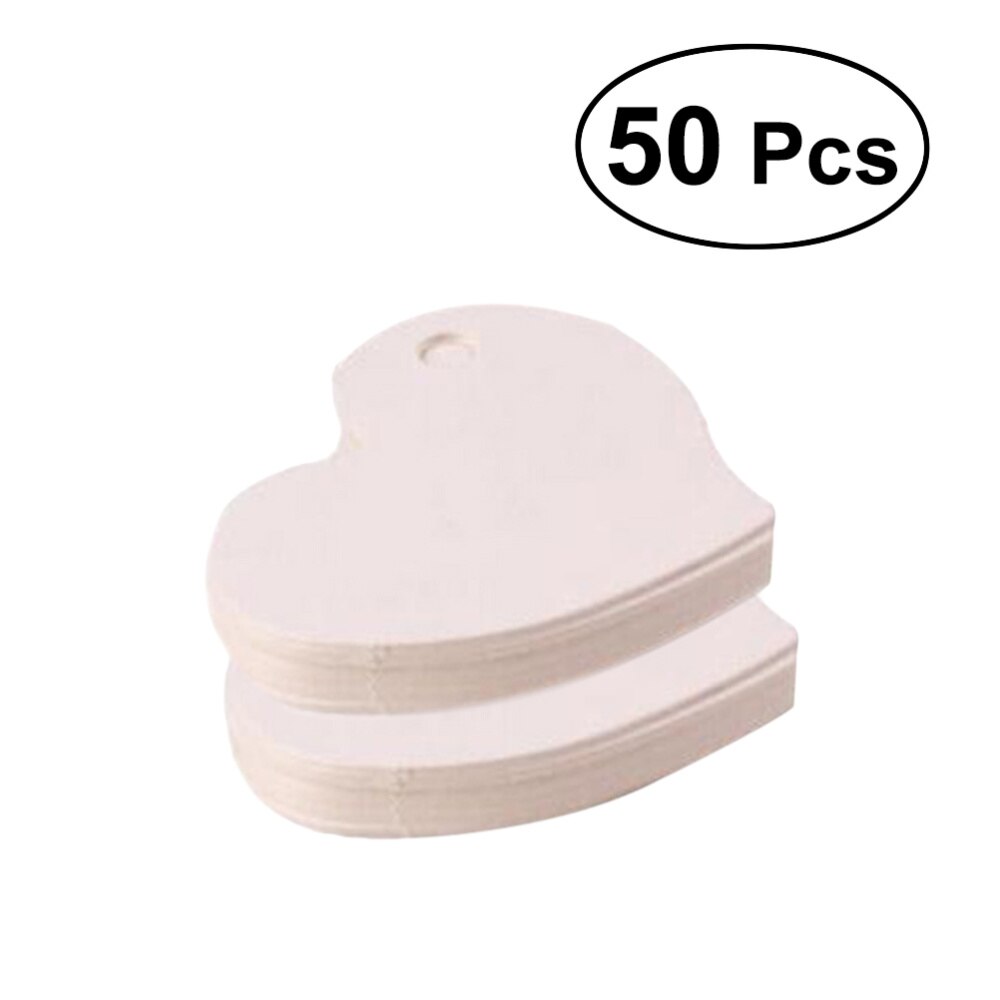 50pcs Wedding Kraft Paper Tags Heart Shape Kraft P... – Grandado
