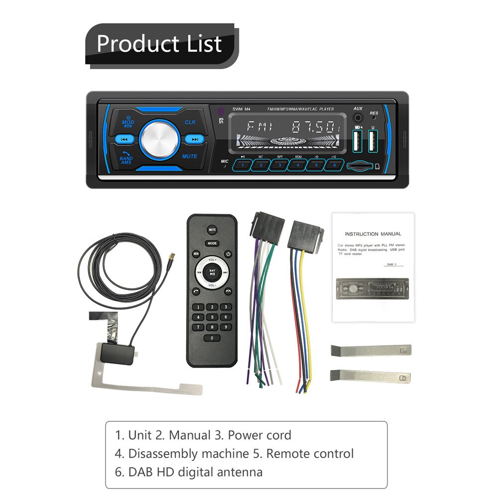 Bluetooth Car Stereo Radio Receiver With Remote Co... – Vicedeal