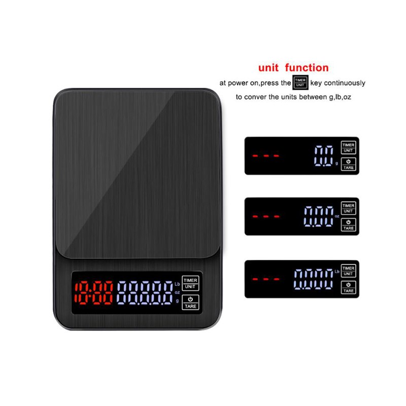 3kg/0.1g LCD Digital Weight Coffee Scales Portable... – Vicedeal