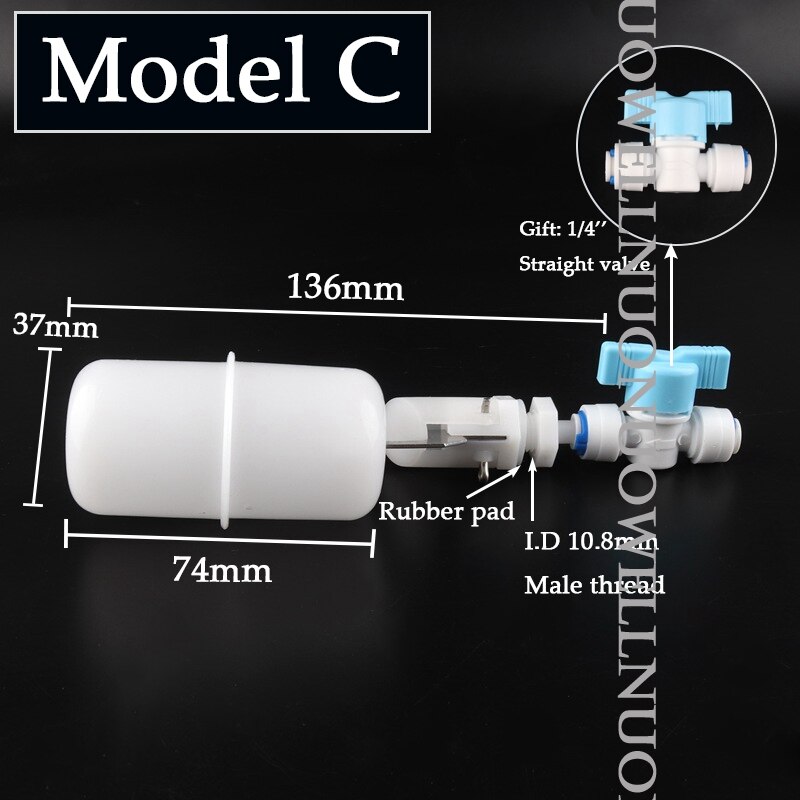 1/4'' OD Tube Adjustable Mini Float Ball Valve Aut... – Grandado