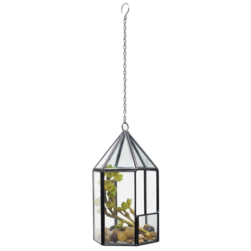 House Shape Close Glass Geometric Terrarium Succul... – Grandado