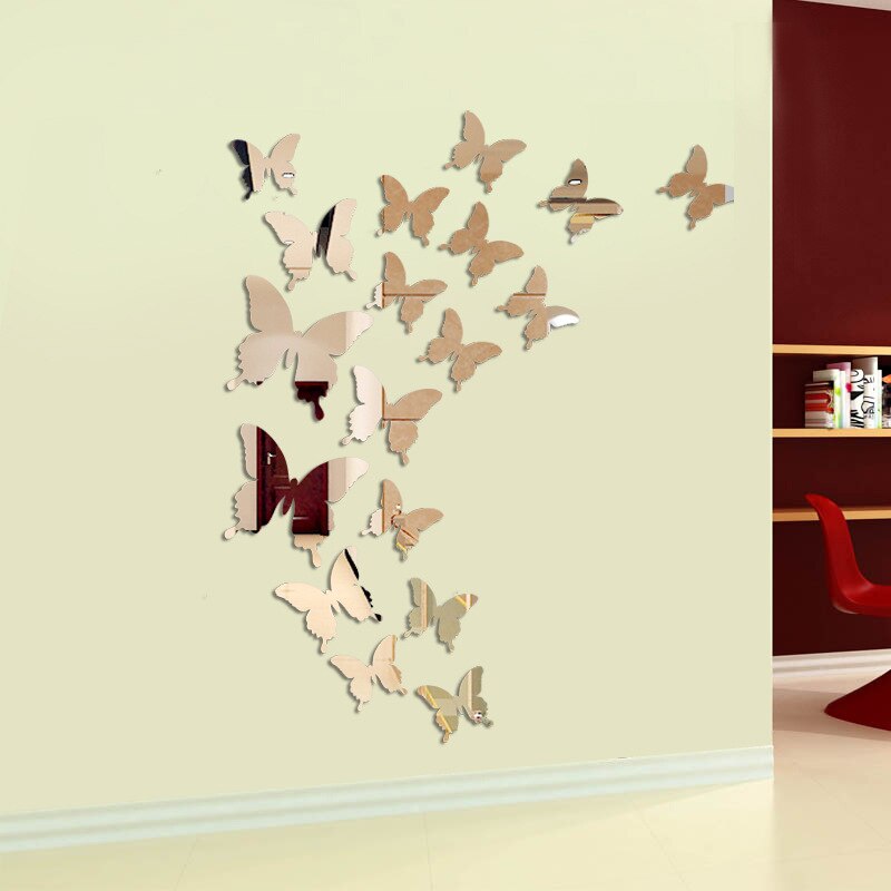 12 Stuks 3D Vlinder Spiegel Muur Sticker Decal Wal... – Vicedeal