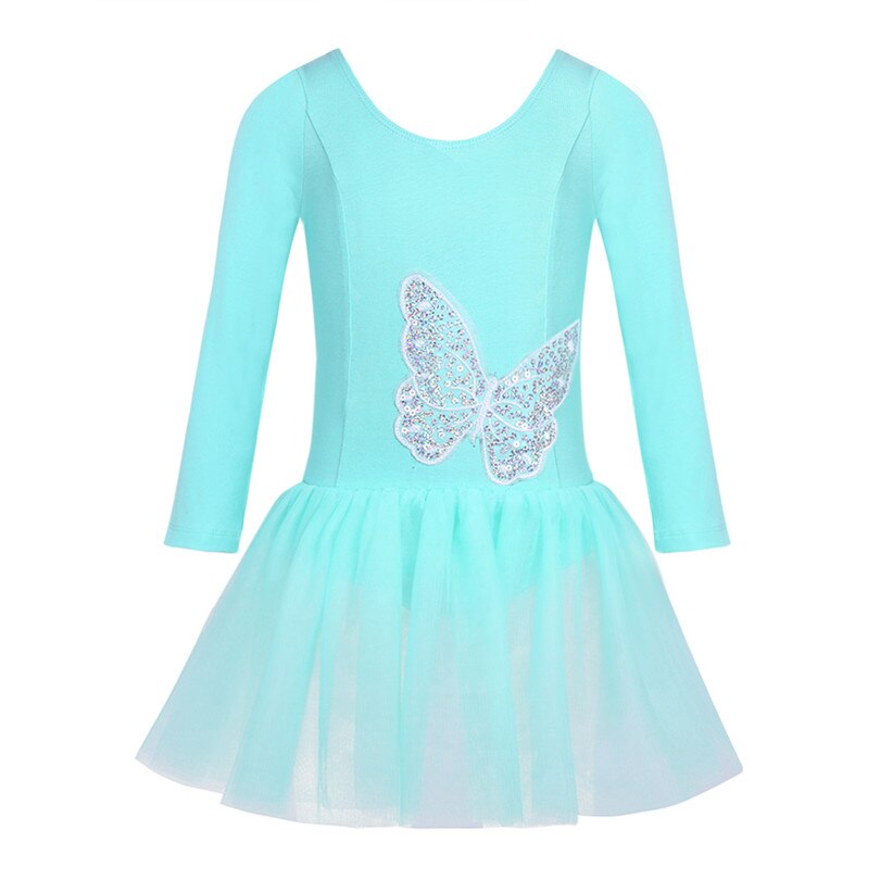 Iefiel Vestido De Algodón Para Niñas Mangas Largas De Tul Con