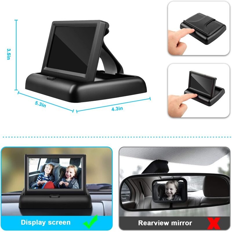 Baby Rear LCD Display View Camera Car Infant Monit... – Grandado