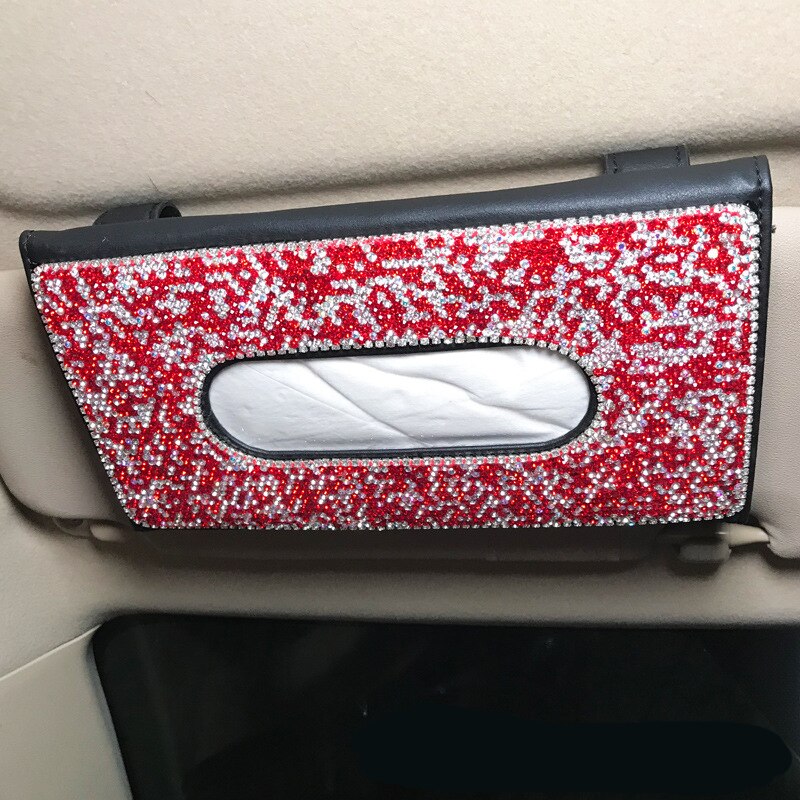 Bling Bling Diamond Car Tissue Boxes Holder Leathe... – Vicedeal