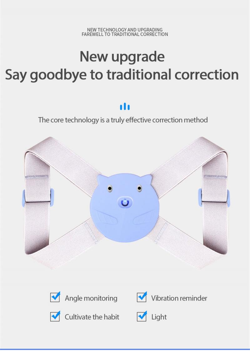 Blue Smart Induction Posture Correction Belt Carto... – Grandado