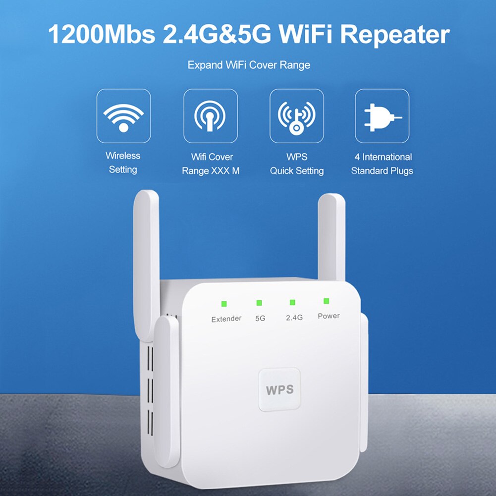 1200Mbps 2.4G 5G Wireless Extender Repeater WiFi S... – Vicedeal