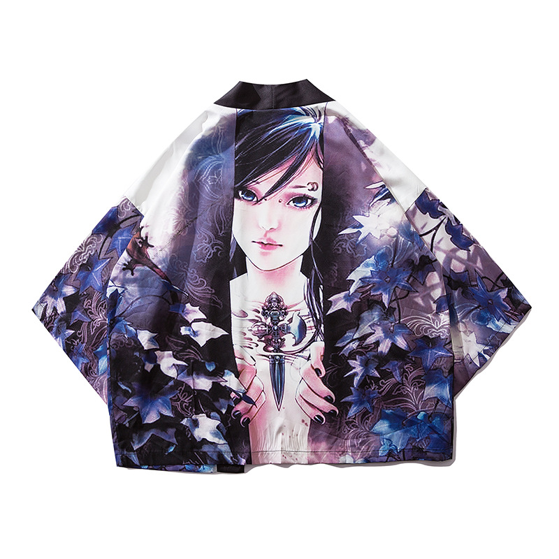 Kimono cardigan men Japanese obi male yukata men's... – Vicedeal