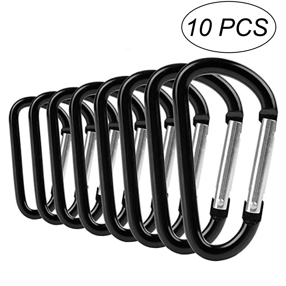 10 pcs D-Shaped Carabiner Heavy Duty D-ring Lightw... – Grandado