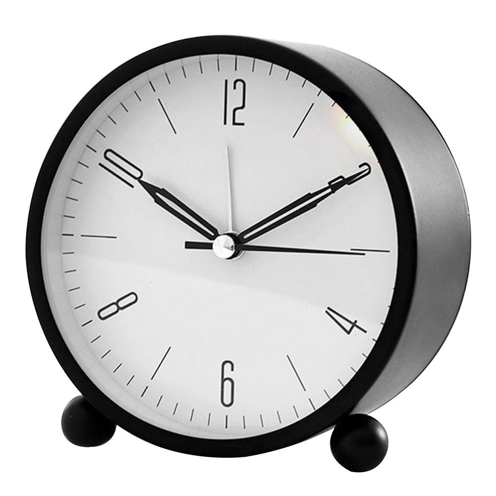 Alarm Clock with Warm Light Round Ring Bell Home D... – Grandado