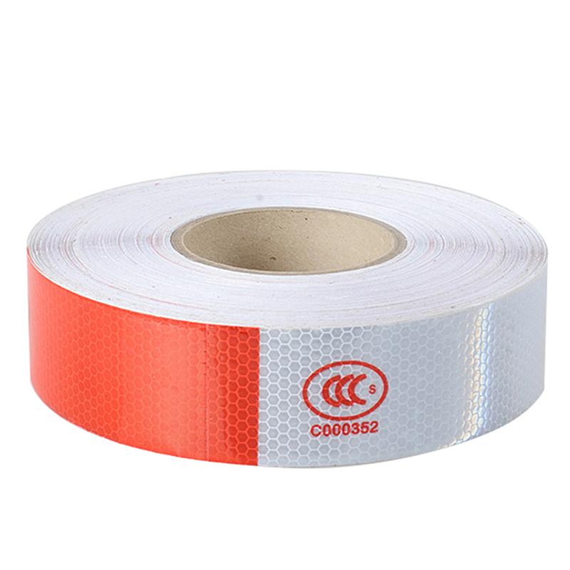 5cm * 45M bande réfléchissante rouleau blanc et ro... – Grandado