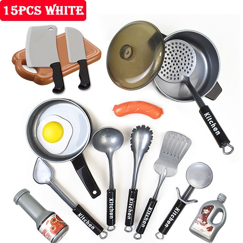 59 PCS Mini Kids Kitchen Toys Cookware Pot Pan Kid... – Vicedeal