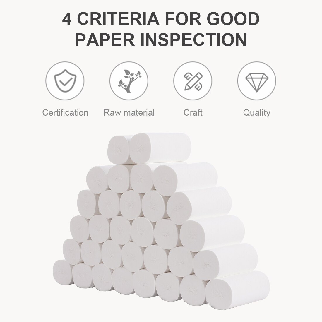 Roll Solid roll paper Toilet Roll Paper 4 Layers k... – Vicedeal