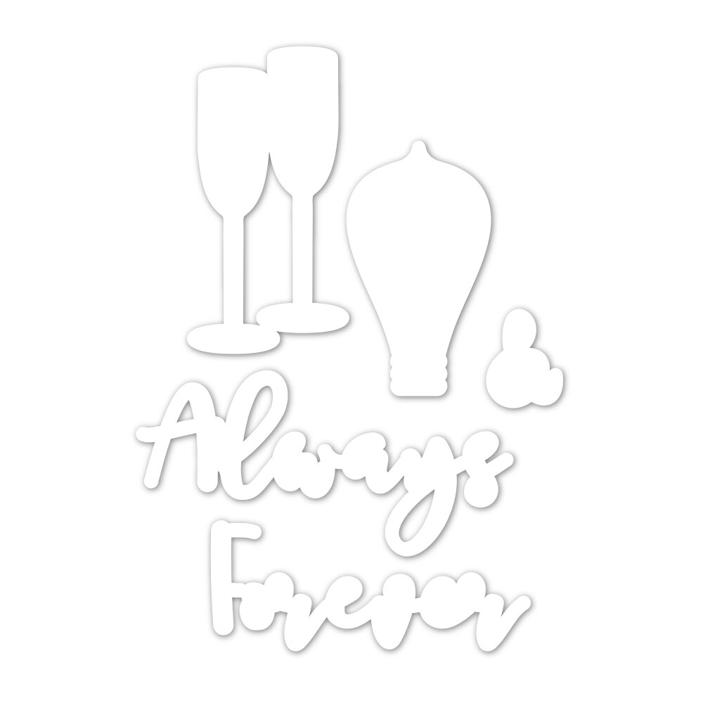 ALWAYS AND FOREVER Metal Cutting Dies and stamps D... – Vicedeal