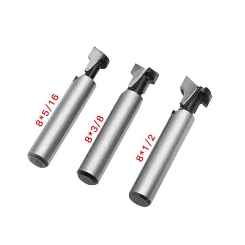 3 Pcs 8 Mm Schacht T-Slot Keyhole Cutter Hout Rout... – Vicedeal