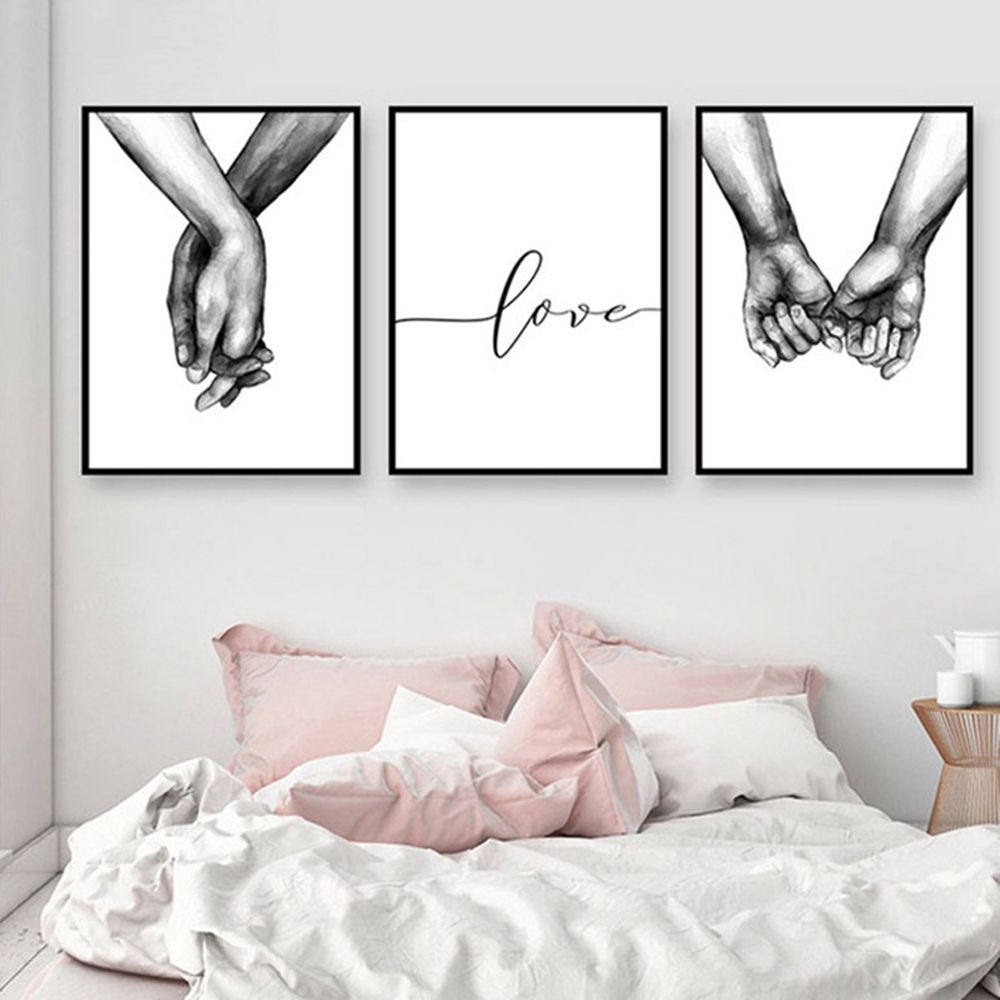 Holding Hands Wall Picture Canvas Artwork Romatic ... – Vicedeal