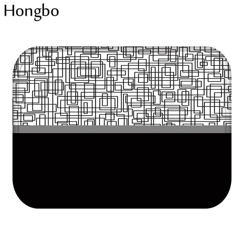 Hongbo svart vit geometrisk halkskydd matta dörrma... – Vicedeal