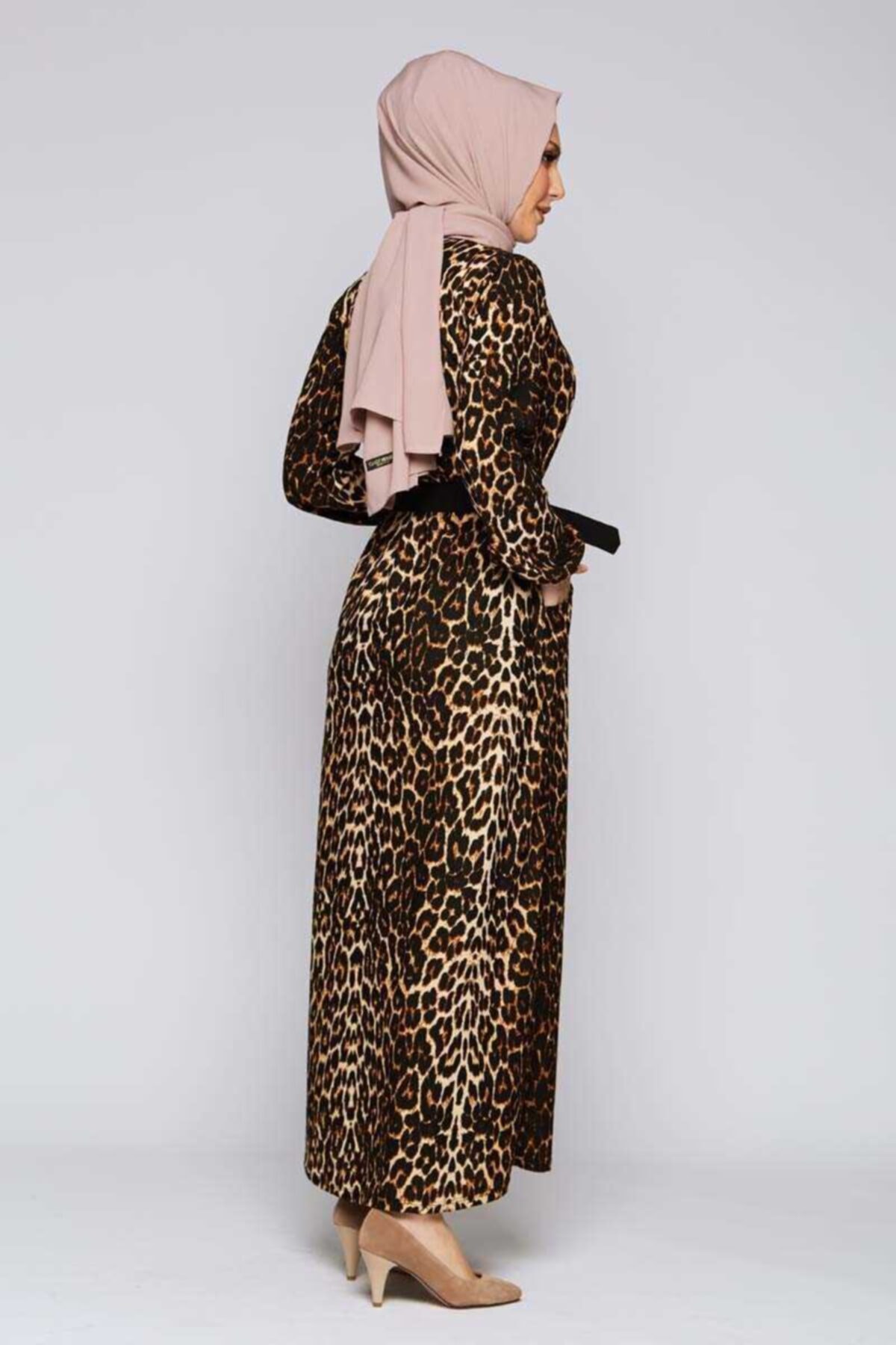 Women's Leopard print Hijab Dress Ham611-2 SIZ... – Vicedeal