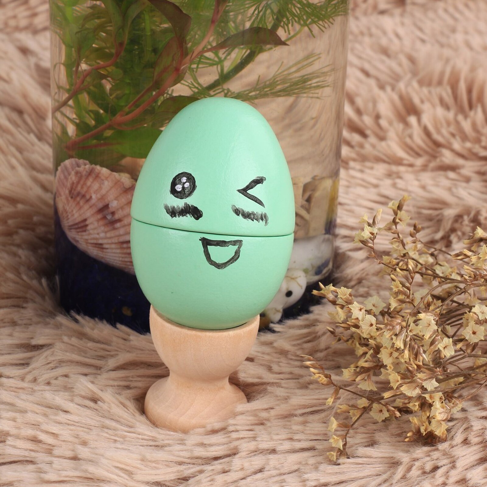 2PCS Wooden Egg Holders Easter Party Unpainted Eas... – Grandado