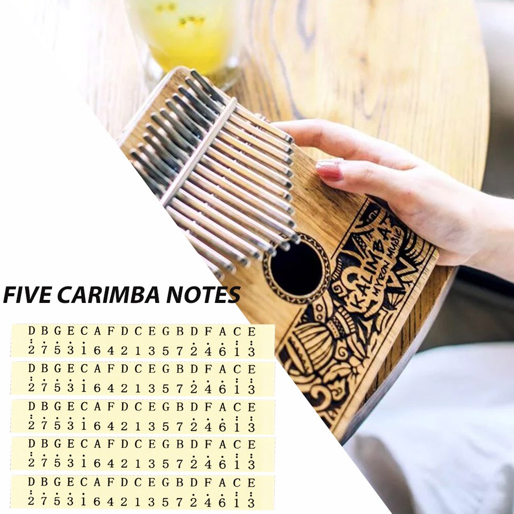 5pcs Kalimba Musical Scale Stickers Practical Kali... – Grandado