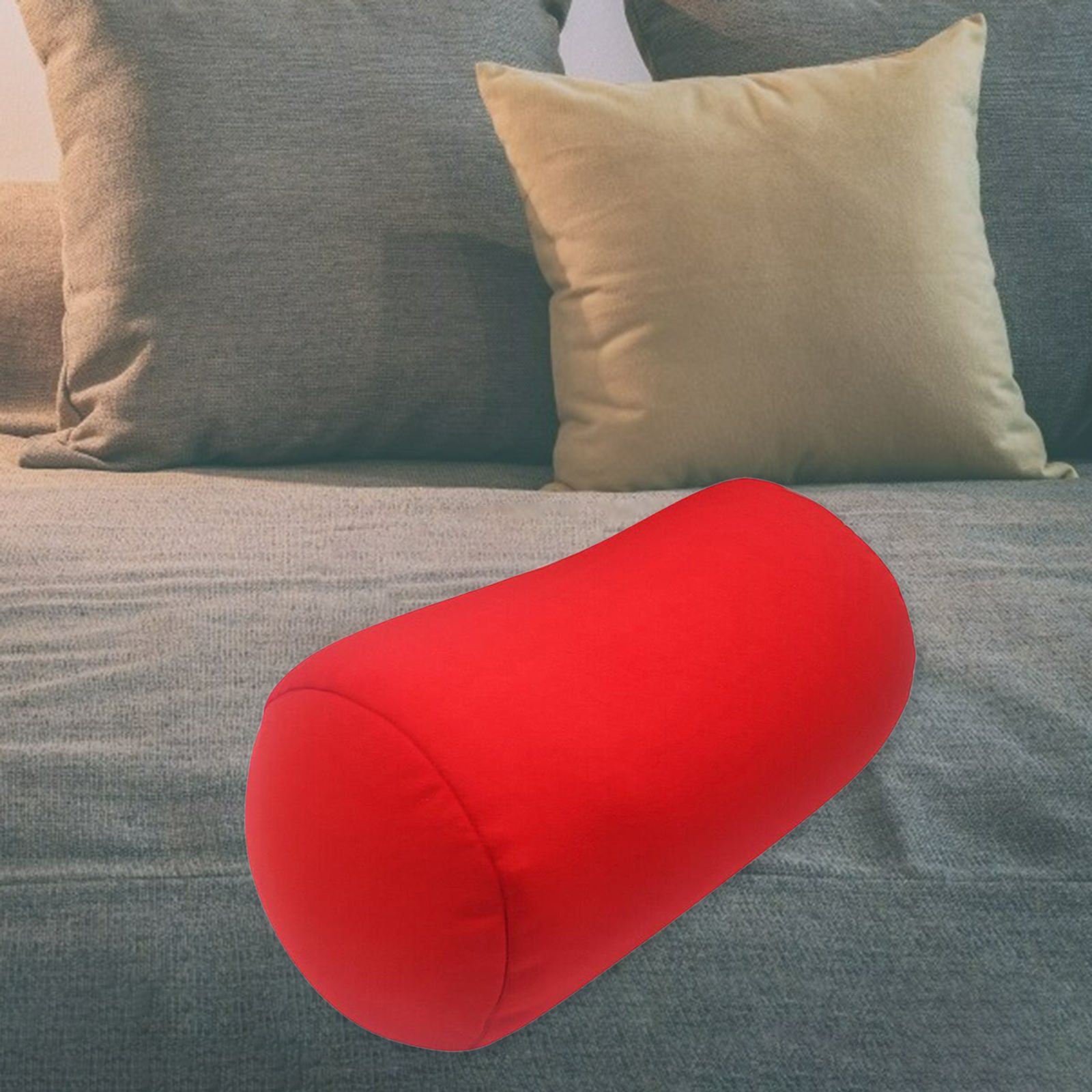 Round Bolster Pillow, Body Support Cylinder Back C... – Vicedeal