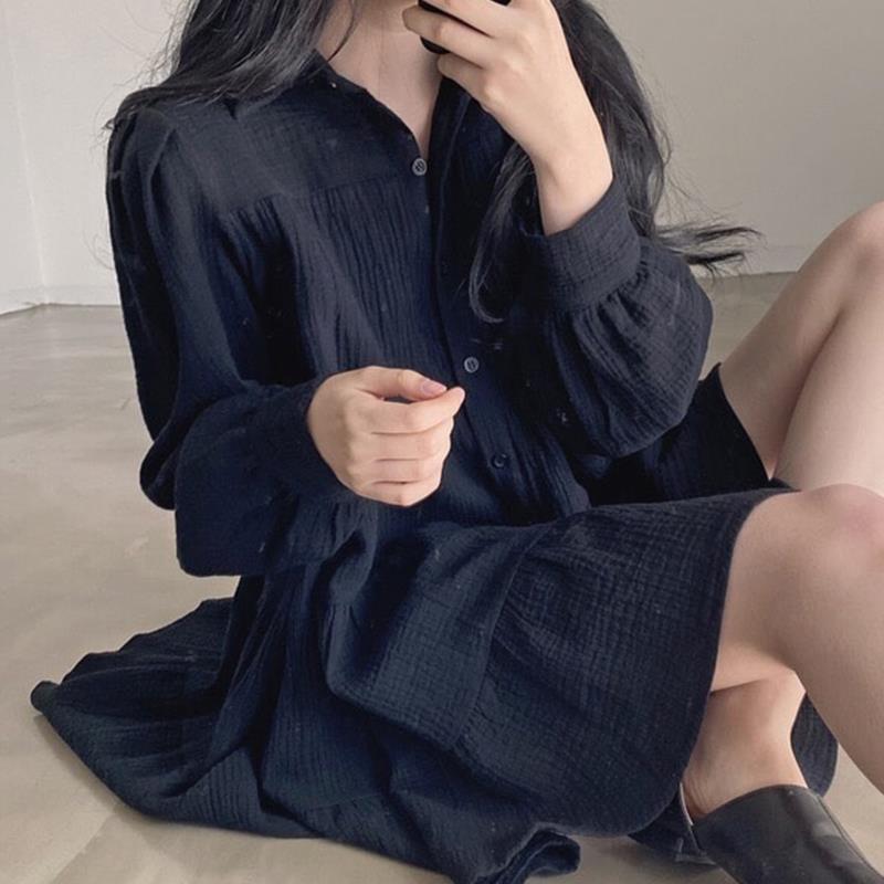 Long Sleeve Dress Women Ins Ulzzang Spring Lovely ... – Grandado