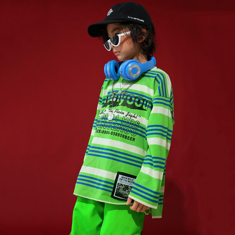 Jazz Dance Costumes For Boys Green Hip Hop Stage R... – Grandado