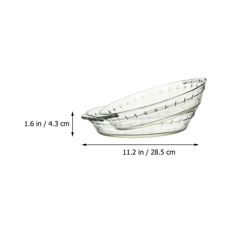 2Pcs Heat-Resistant Glass Plate Baking Tray Home B... – Grandado