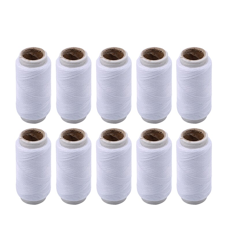 10 Pcs White Polyester Sewing Thread Strong And Du... – Vicedeal