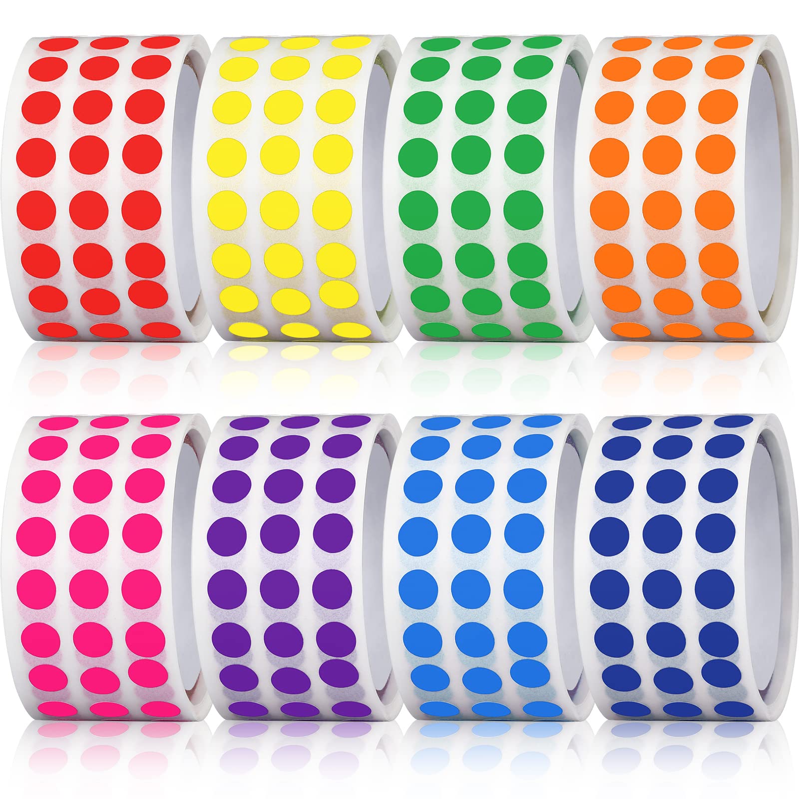 8000 Pieces 1/4 Inch Round Color Coding Labels Rol... – Grandado