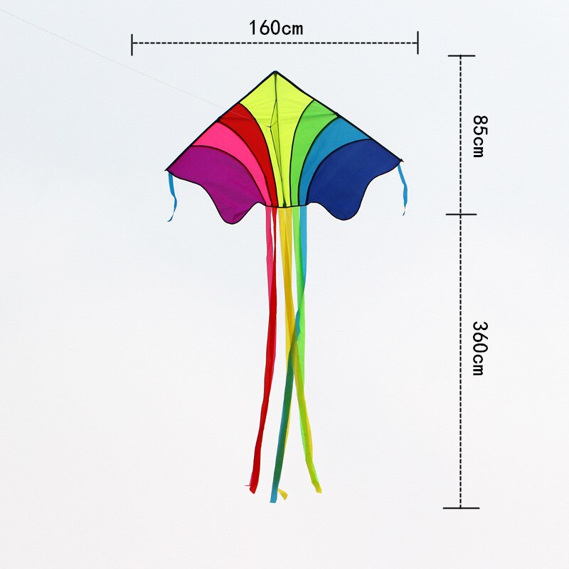 Colorful rainbow kite long tail nylon outdoor kite... – Grandado