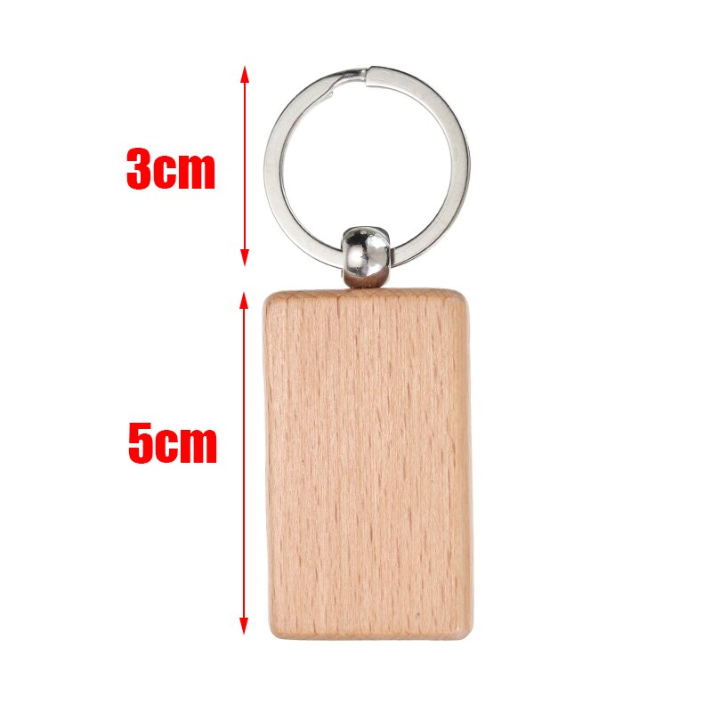 10pcs/set Plain Wooden Keyring Keychain Charm Wood... – Grandado